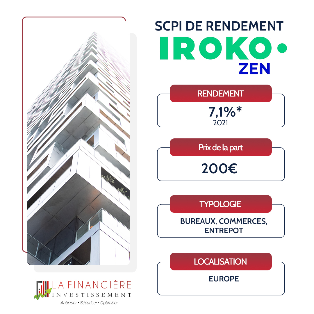 SCPI de rendement IROKO ZEN 7,32% de TDVM en 2024 - La Financière ...
